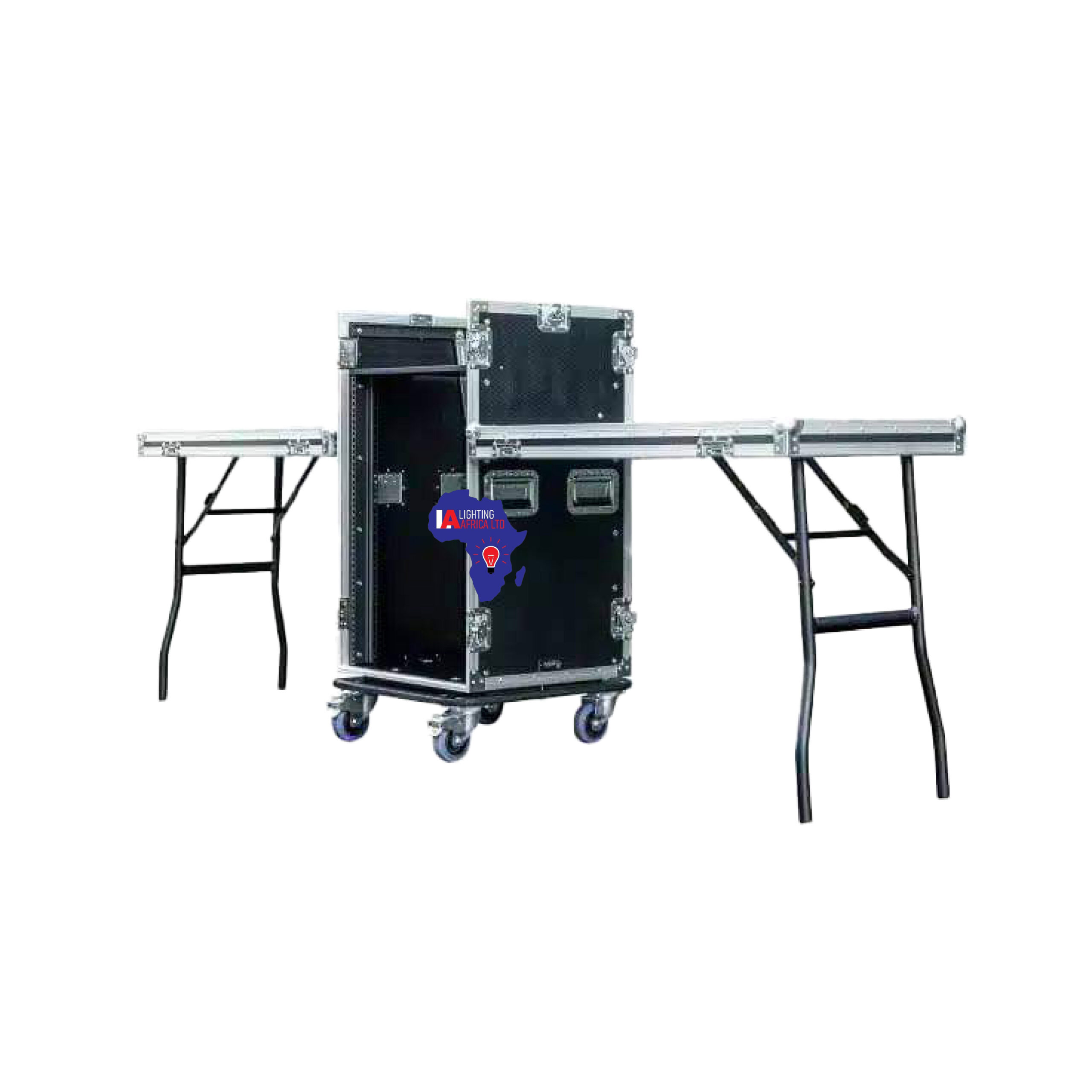 Double deck movable Dj sound rack - LightingAfrica Limited